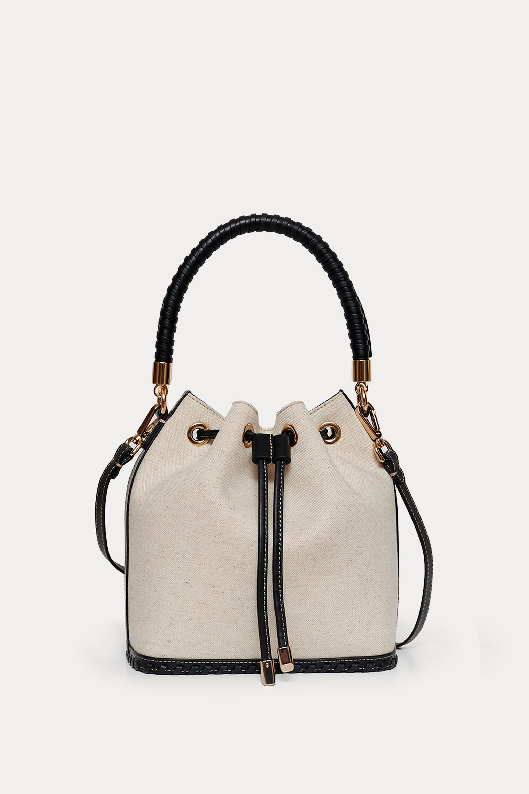 LEATHER BAG BUCKET CARAMEL - BLUE SKY | 100% made in Spain - SAONARA